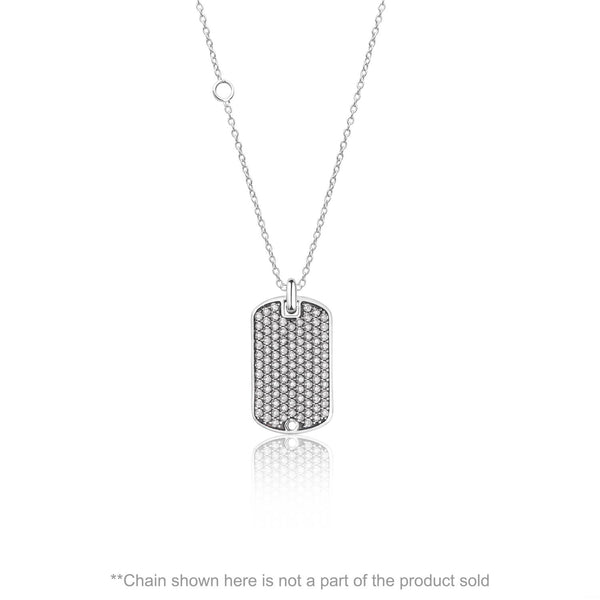 Pendant | Buy Pave Tag Online | White Pave Tag | TALISMAN